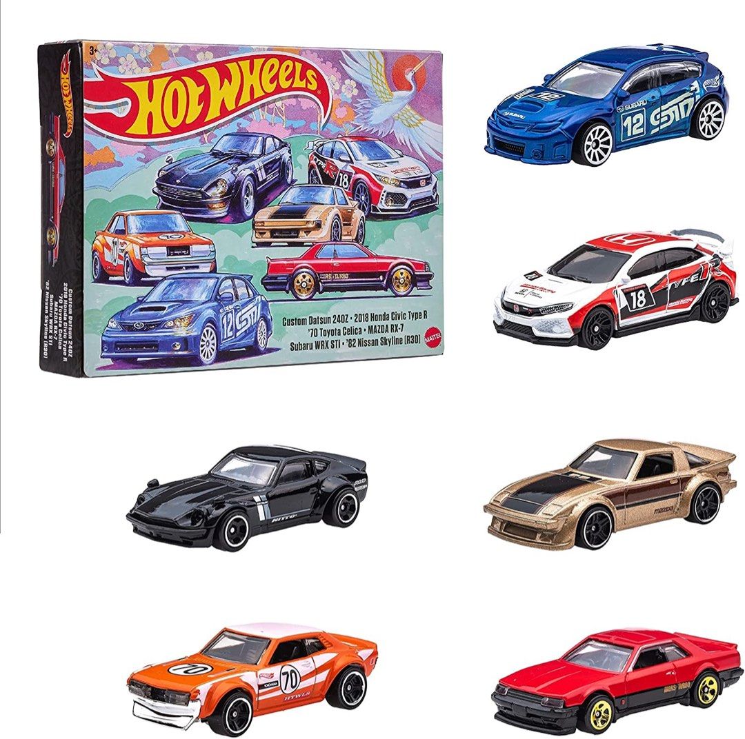 PREORDER hot wheels 2023 Japanese Car 6 Pack Multipack Box Datsun 240z ...