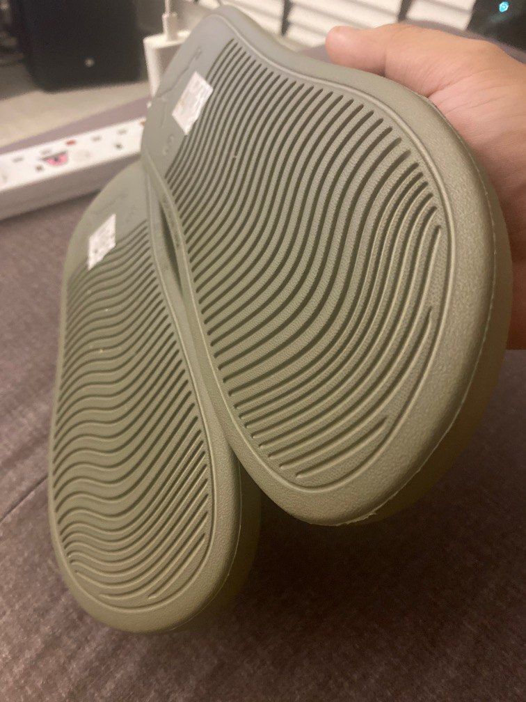 Puma slides olive green, Men's Fashion, Footwear, Flipflops and Slides ...