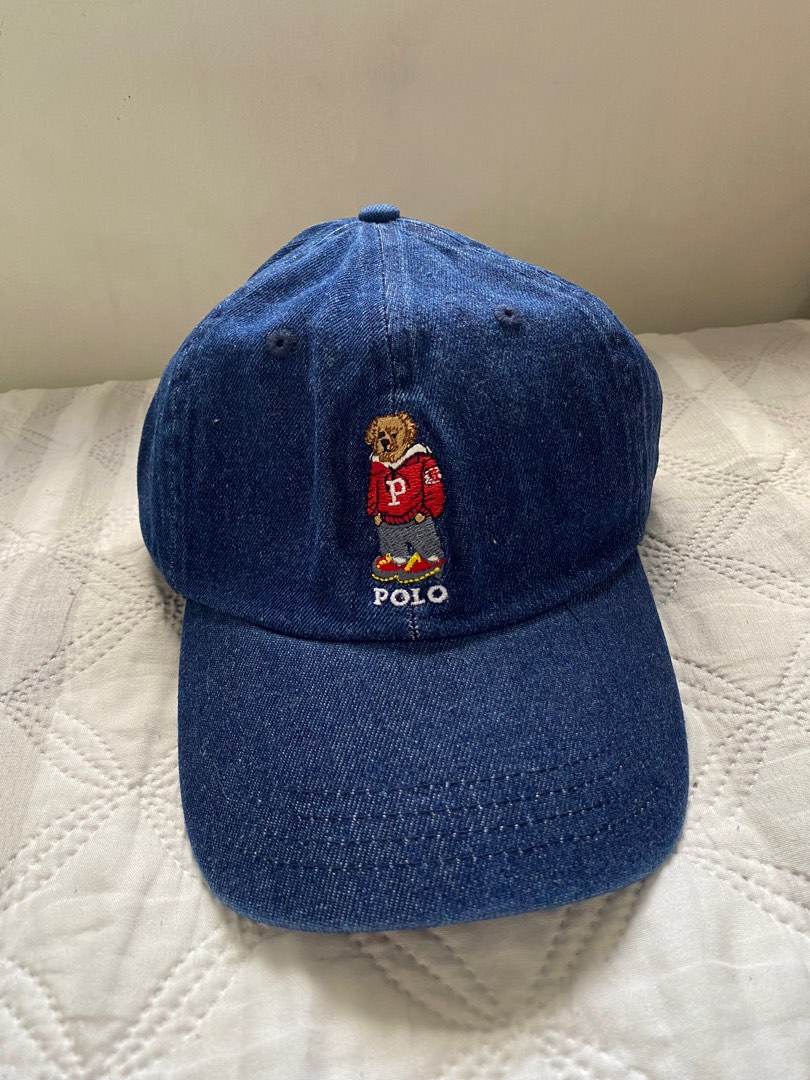 Rare RL Polo Bear Denim, Men's Fashion, Watches & Accessories, Caps ...