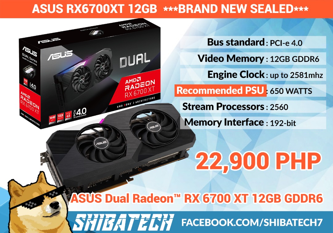 AMD RADEON rx 6700 XT, Computers & Tech, Parts & Accessories, Computer Parts on Carousell