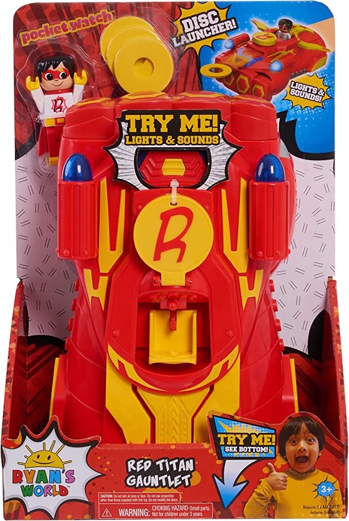 Ryan’s World Red Titan Lights and Sounds Gauntlet, Hobbies & Toys, Toys ...