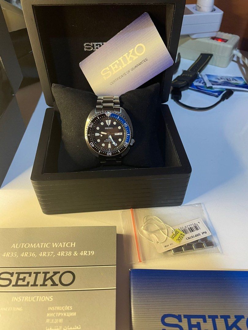 Seiko Turtle SRP787K1 Lengkap Surat dan Kotak, Fesyen Pria, Jam Tangan di Carousell