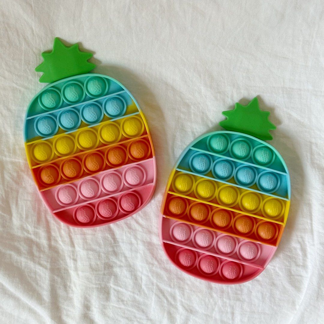 Set of 2 Pineapple Pop Its Fidget Toys, Hobbies & Toys, Toys & Games on ...
