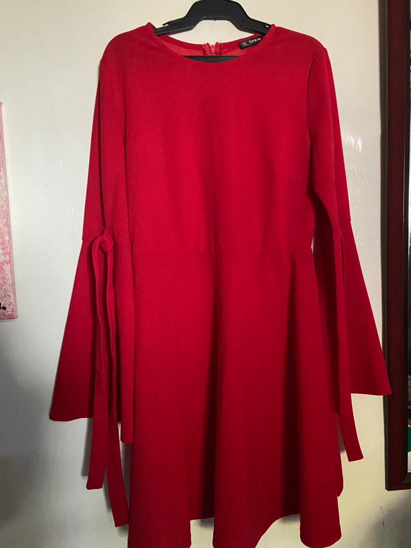Shein Red Dress, Women's Fashion, Dresses & Sets, Dresses on Carousell