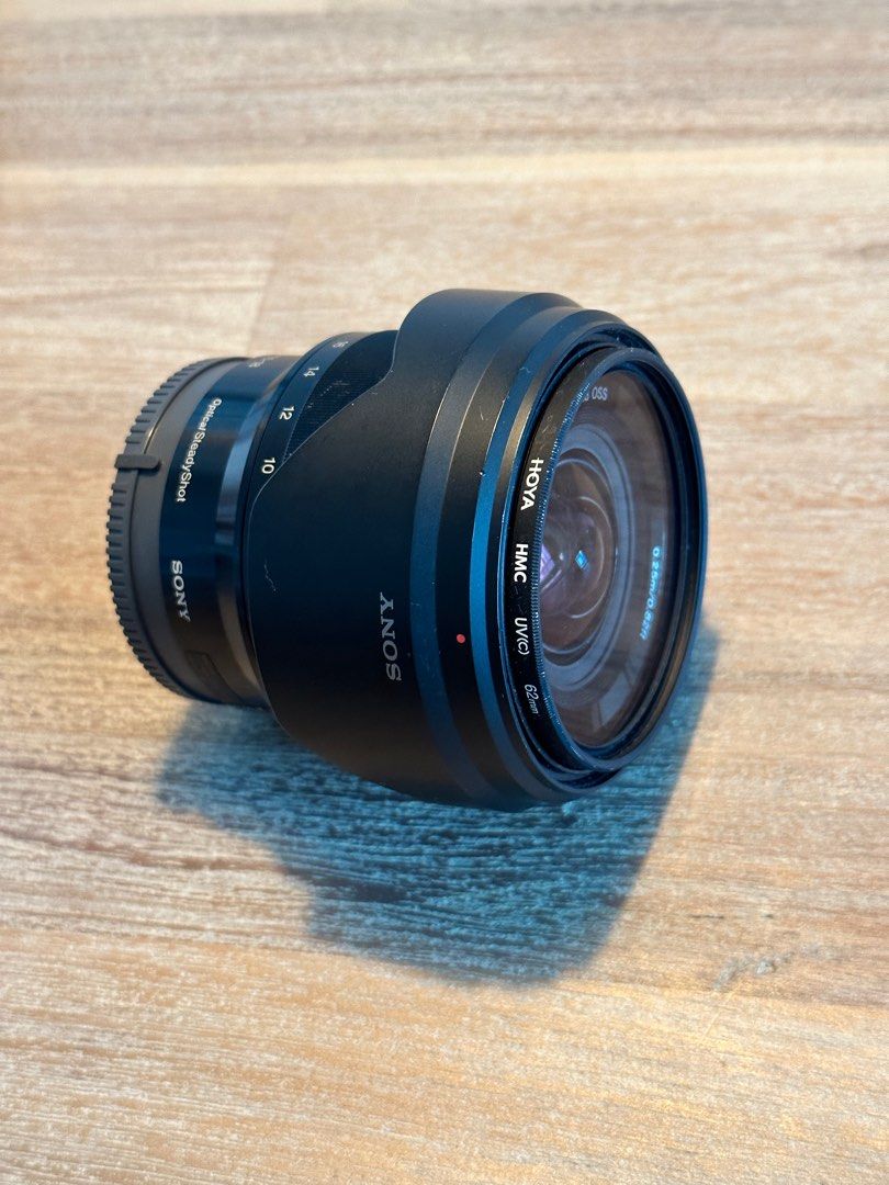 Sony Super wide angle zoom lens E10-18 F4 SEL1018 with Hoya lens filter ...