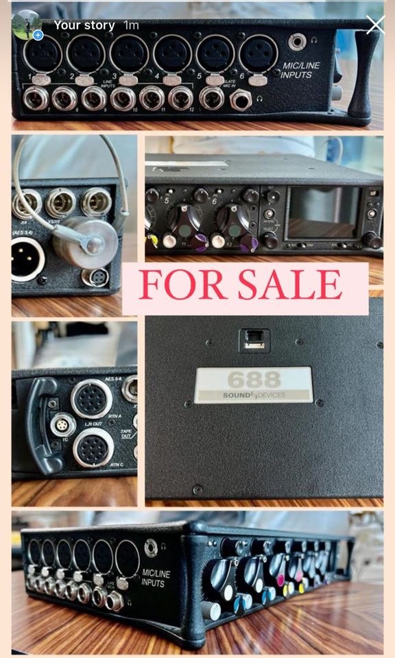 Sound Devices 688 Portable Production Audio Mixer/Recorder, Audio ...