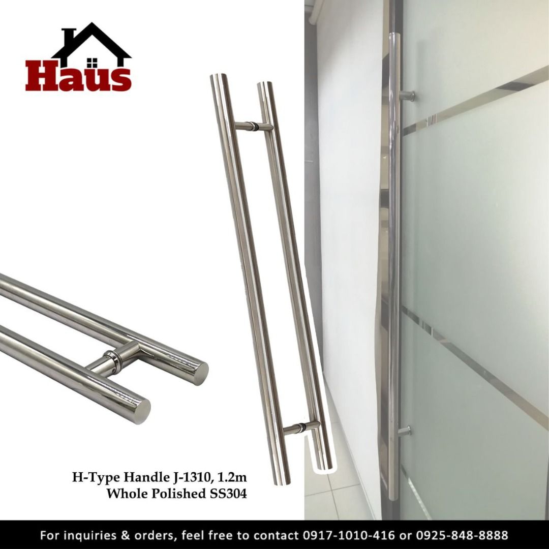 Stainless Steel H Type Door Handle J-1310 ( 32mm x 1200mm), Commercial ...