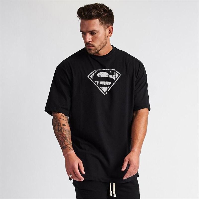 Superman Oversized Gym T-shirt, Men's Fashion, Tops & Sets, Tshirts ...