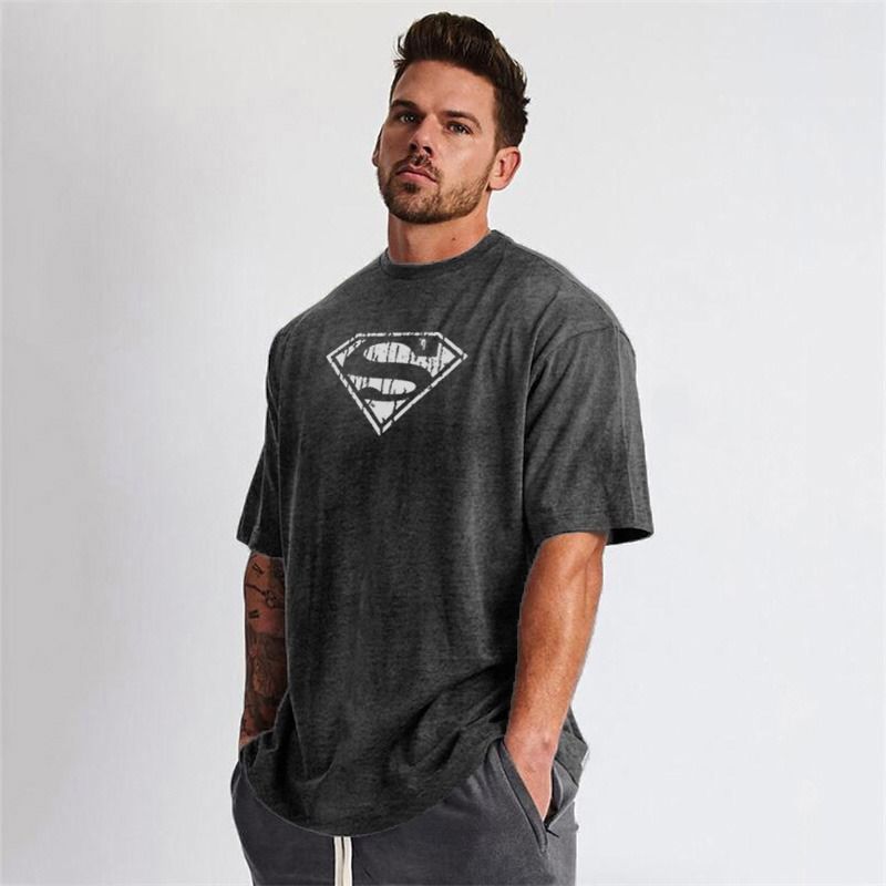 Superman Oversized Gym T-shirt, Men's Fashion, Tops & Sets, Tshirts ...