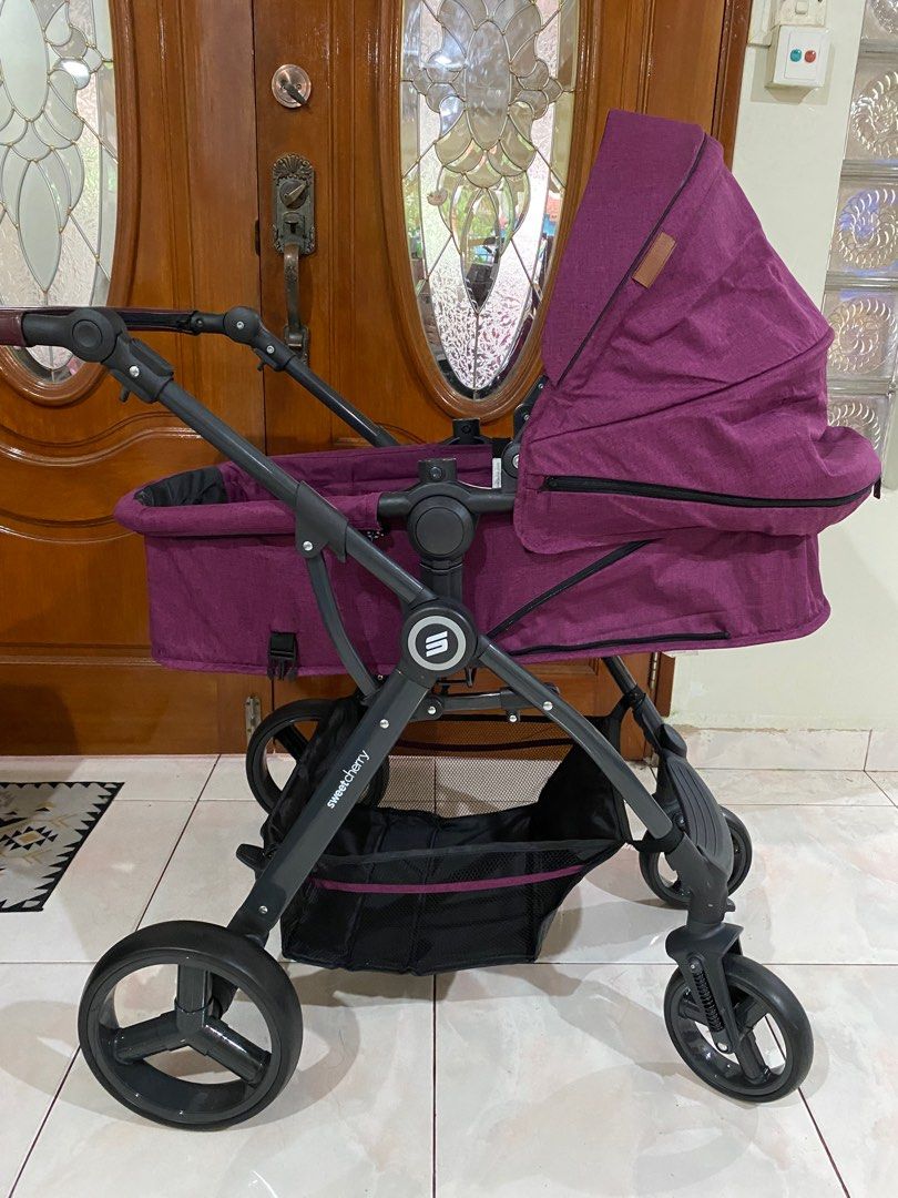 Sweet Cherry 3-in-1 Convertible Baby Stroller with Baby Carrier Car ...