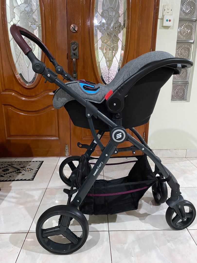 Sweet Cherry 3-in-1 Convertible Baby Stroller with Baby Carrier Car ...