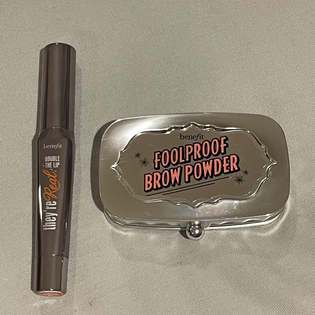 Take all - Benefit Fool Proof Powder & Double The Lip on Carousell
