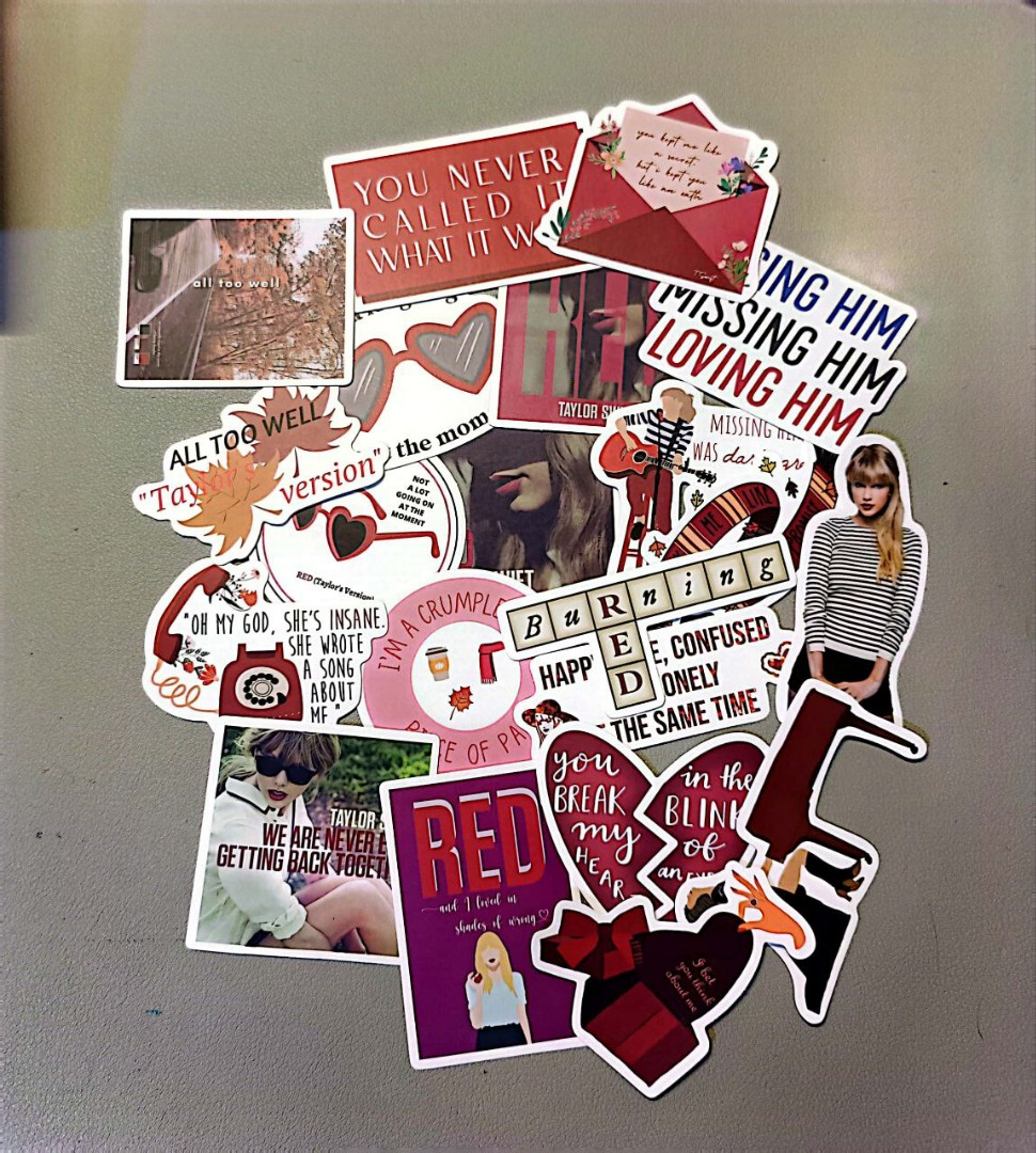 Taylor Swift Stickers (Fearless, Red, Folklore, Evermore and Midnights ...