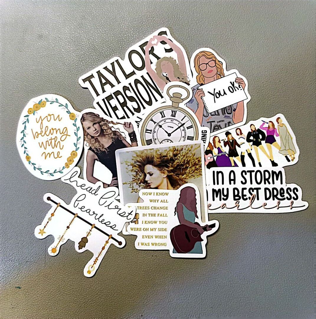 Taylor Swift Stickers (Fearless, Red, Folklore, Evermore and Midnights ...