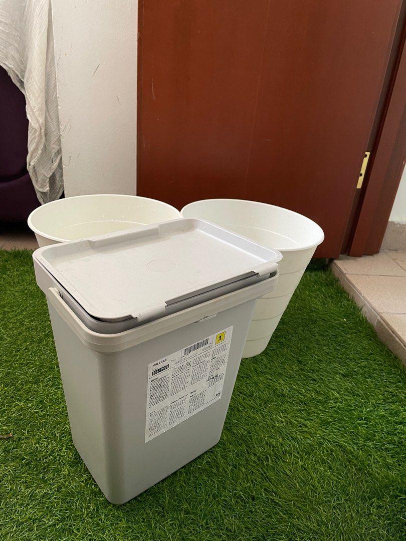 Three dustbins, Furniture & Home Living, Cleaning & Homecare Supplies ...