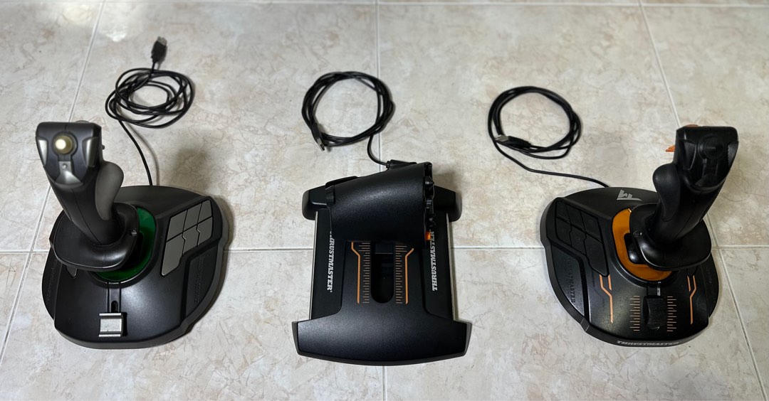 Thrustmaster 16000M FCS HOTAS + Dual stick, Video Gaming, Gaming ...