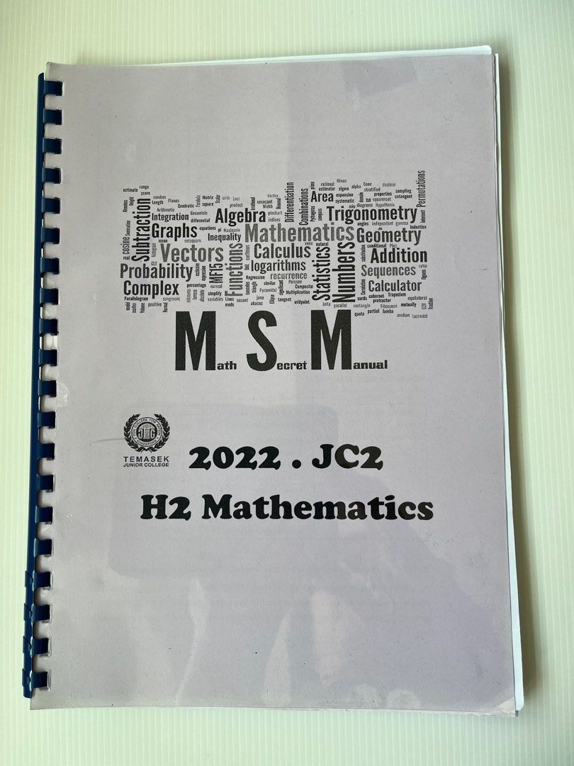 TJC H2 Math Secret Manual 2021&2022 (with answers), Hobbies & Toys ...