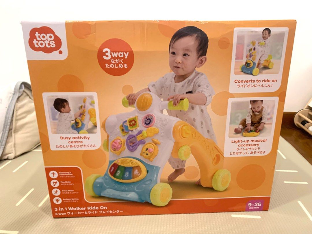 Top Tots 3 in 1 Walker Ride On, Babies & Kids, Infant Playtime on Carousell