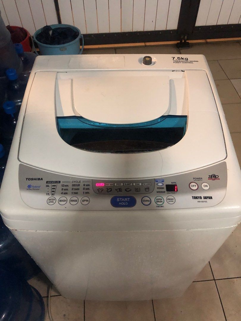 TOSHIBA Top Load 7.5 KG Washing Machine Model AW-8970SM #septsale , TV ...