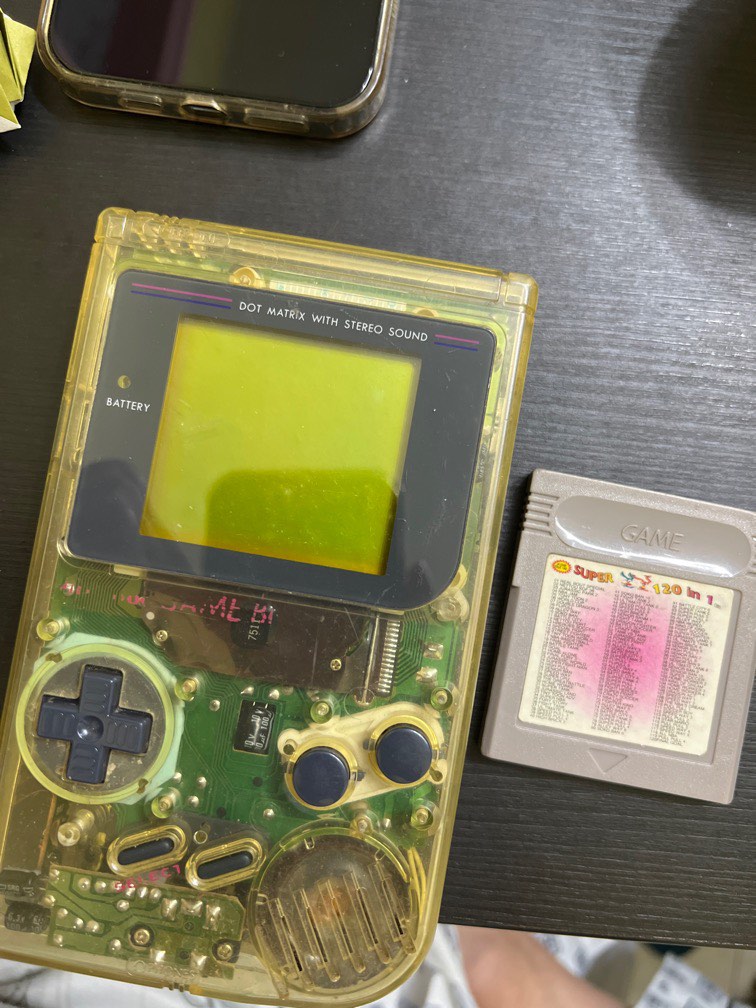 Transparent game boy &game, 電子遊戲, 電子遊戲, Nintendo 任天堂 - Carousell