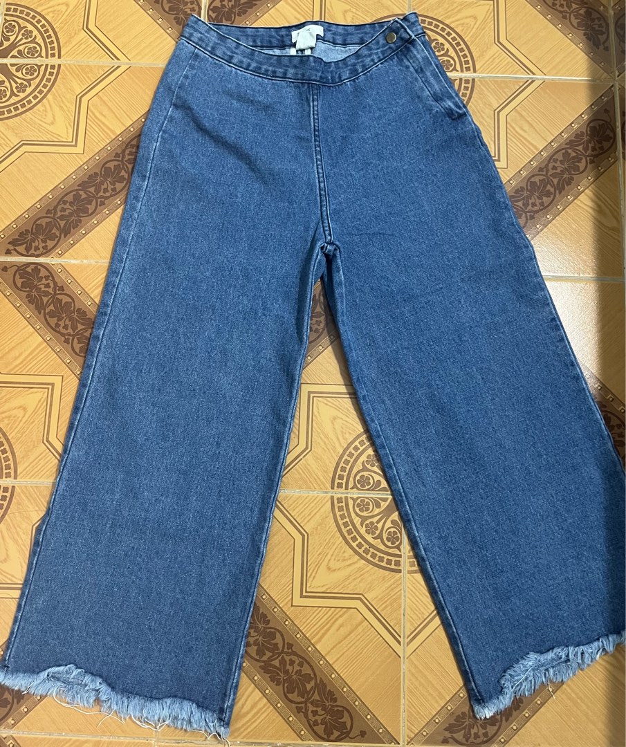 True Love Soft Denim Wide Leg Pants on Carousell