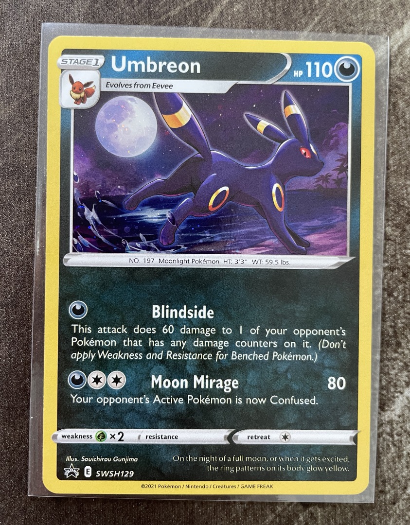 Umbreon Promo with Swirl ~! Evolving Skies, Hobbies & Toys, Toys ...