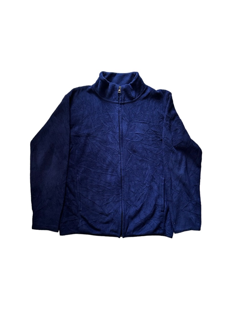UNIQLO HALF ZIP BLUE POLAR FLEECE JACKET, Men's Fashion, Coats, Jackets ...