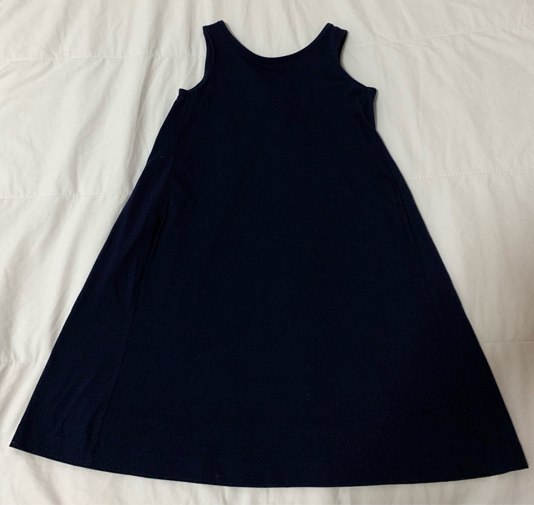 Uniqlo Ultra Navy Blue Dress, Babies & Kids, Babies & Kids Fashion on ...