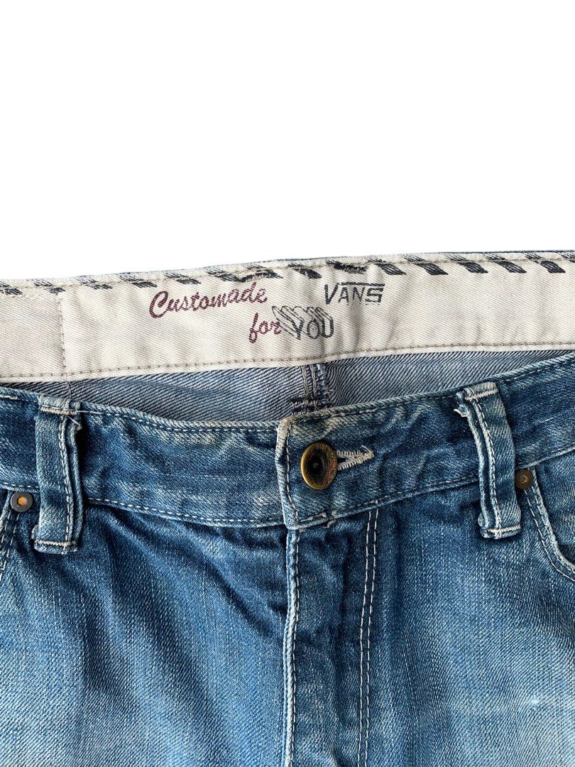 Vintage Vans Straight Cut Distressed Baggy Jeans, Men's Fashion ...
