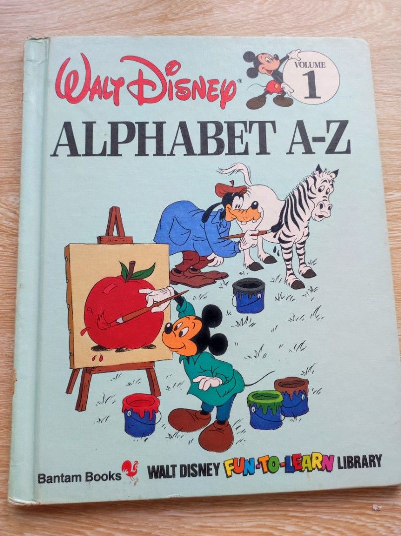 Walt Disney Alphabet from A to Z 1989 vintage children's book volume 1 ...