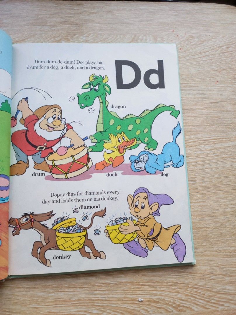 Walt Disney Alphabet from A to Z 1989 vintage children's book volume 1 ...