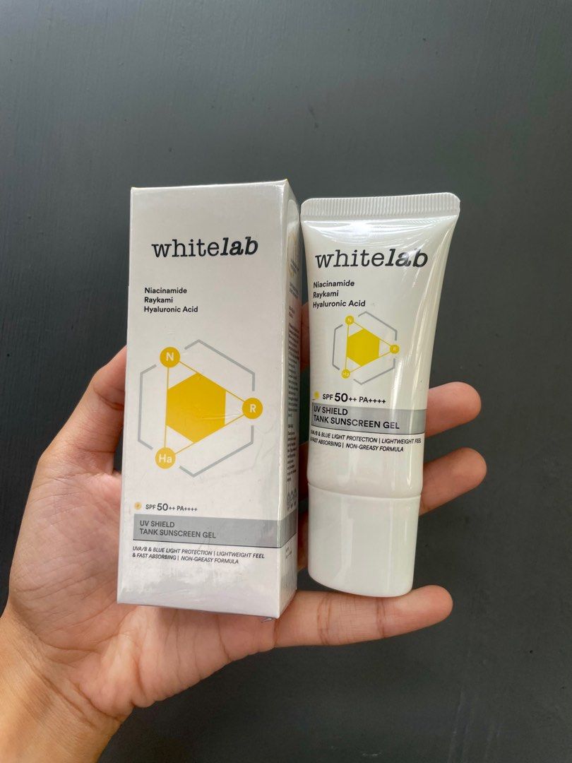 WHITELAB UV SHIELD TANK SUNSCREEN GEL, Kesehatan & Kecantikan, Kulit ...