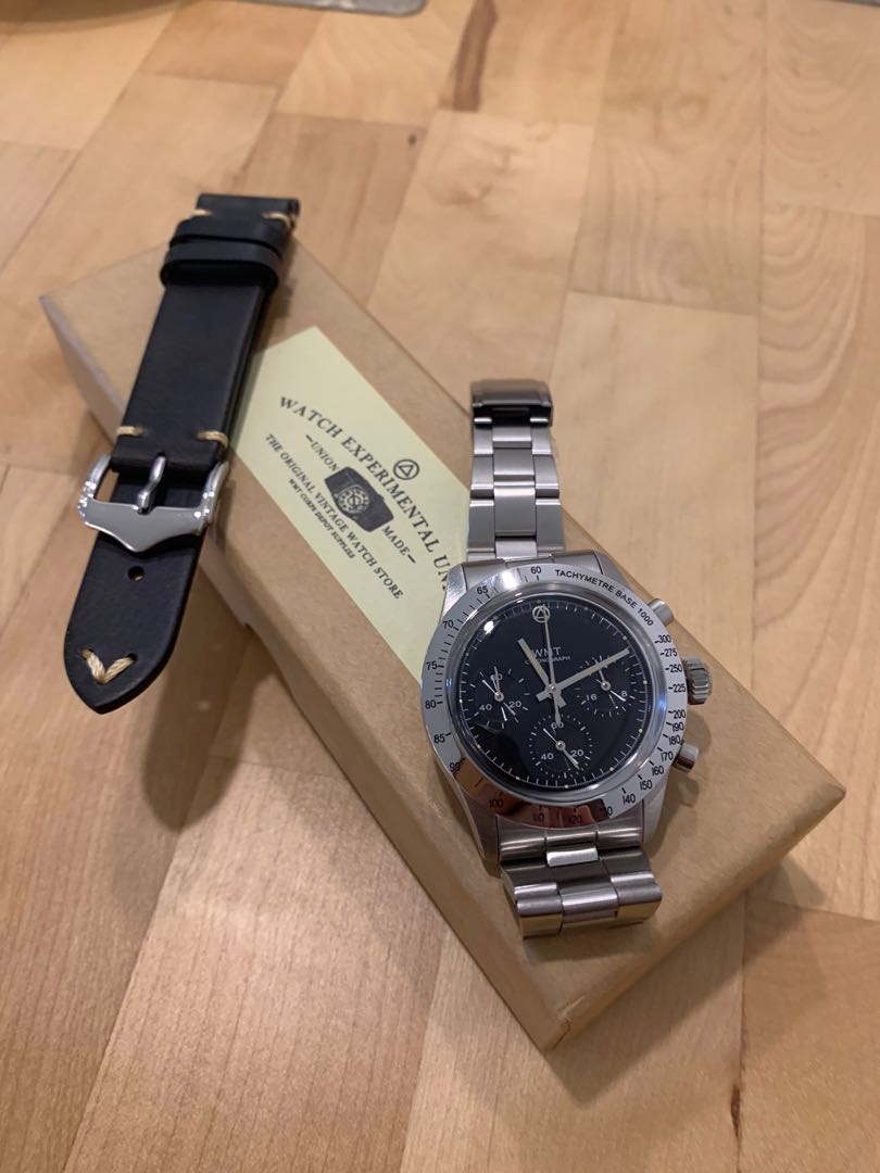 Wmt GP1 black dial chronograph watch quartz Seiko, Men's Fashion ...