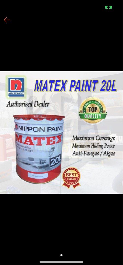 NIPPON PAINT MATEX 7L / 20L WHITE /EMULSION CEILING PAINTS, Furniture ...