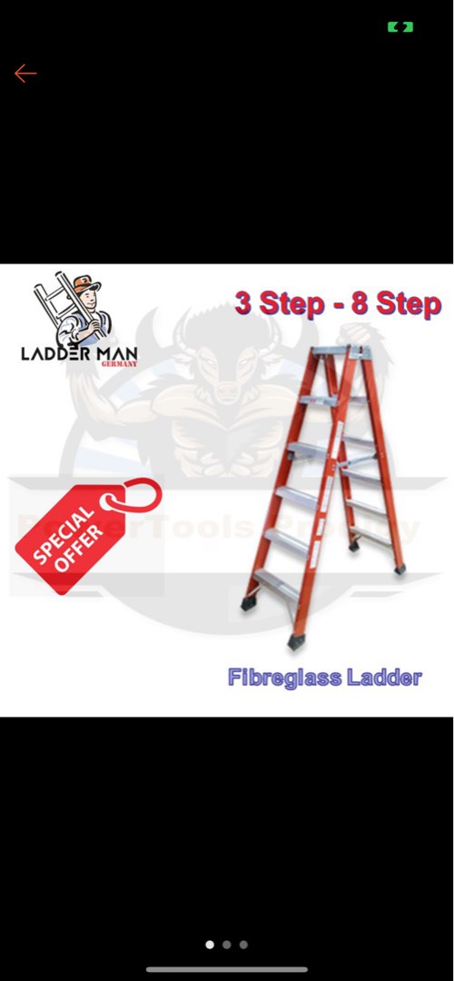 LADDERMEN FIBREGLASS LADDER/ A-TYPE LADDER, Furniture & Home Living ...