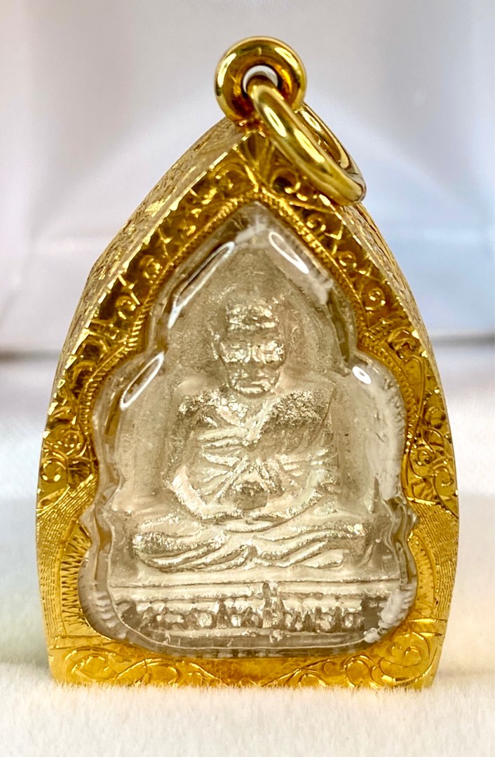 Yellow Gold Casing Pure Silver LP Thuad Thai Amulet, Hobbies & Toys, Memorabilia & Collectibles ...