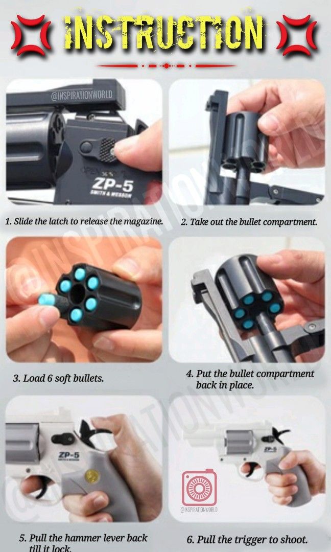 ZP5 Soft Bullet Toy Revolver Gun, Hobbies & Toys, Toys & Games on Carousell
