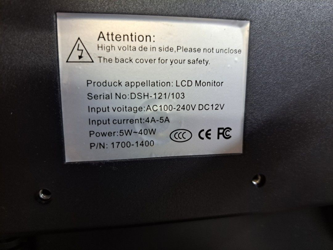 12 inch LCD MONITOR, Computers & Tech, Parts & Accessories, Monitor ...