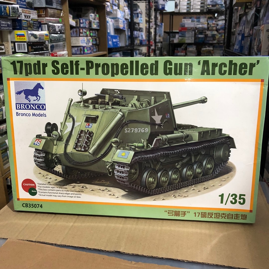1/35 Bronco 17pdr Self-Propelled Gun Archer Model Kit, Hobbies & Toys ...
