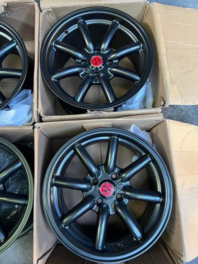 15” Banana Type AC701 design mags gunmetal 4Holes pcd 100 Bnew, Car ...