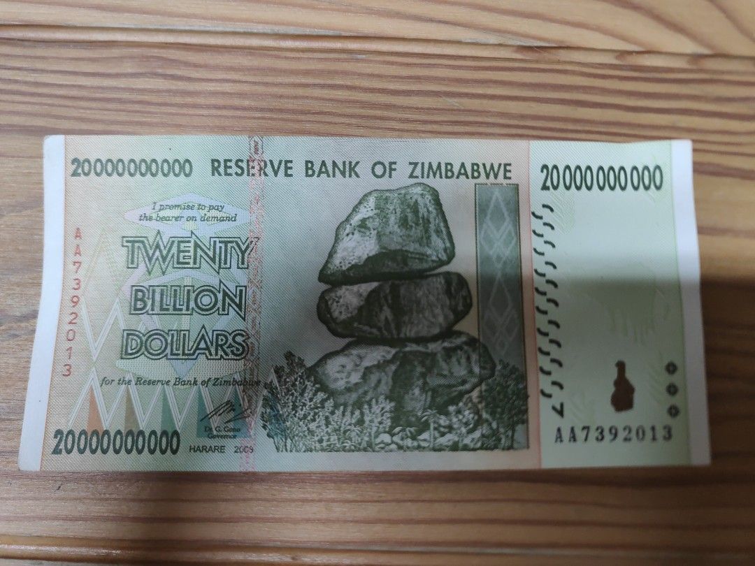 $20 Billion Zimbabwe Note, Hobbies & Toys, Memorabilia & Collectibles ...