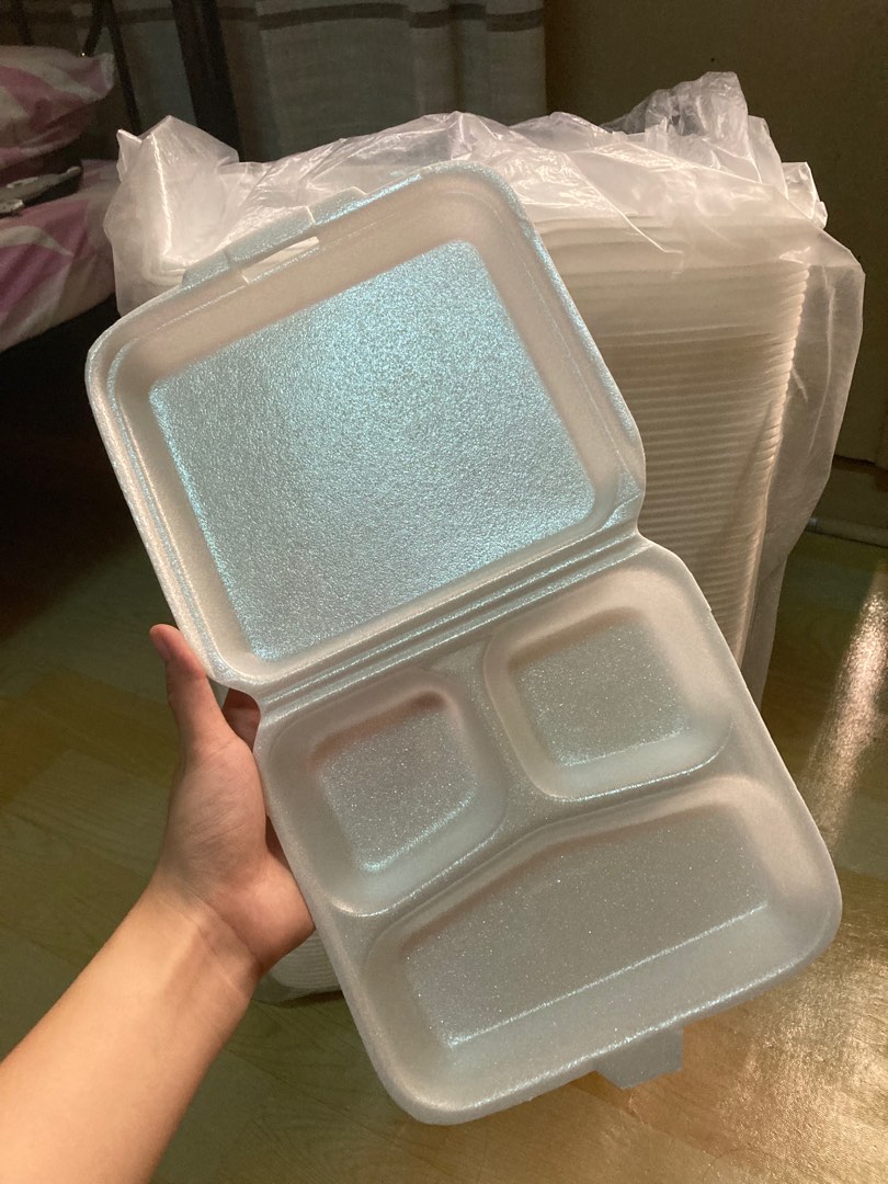 90 pcs LB-3 Styro Meal Container (3 divisons) on Carousell