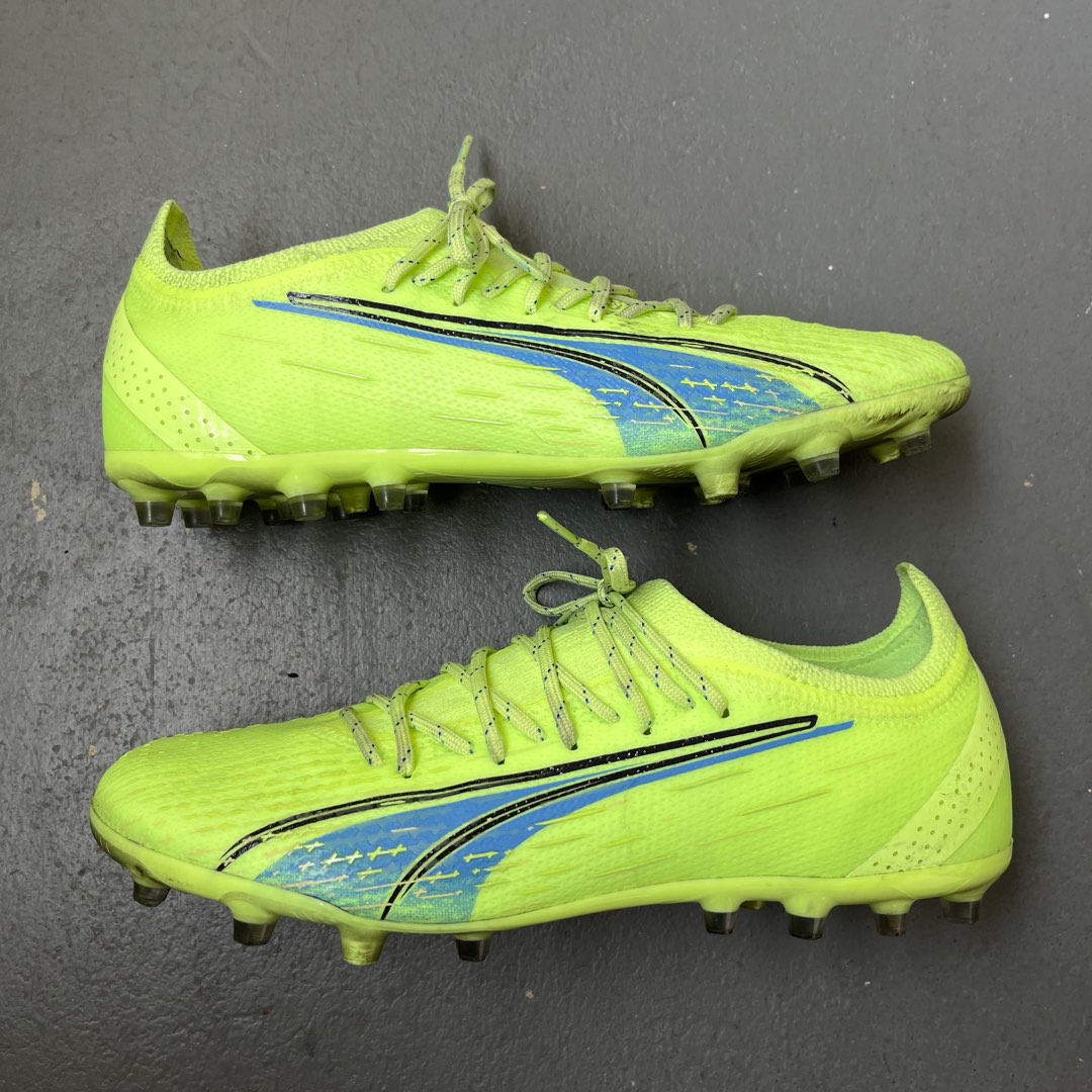 ( US 8 ) Puma Ultra Ultimate MG Fastest Pack Volt Fizzy Green, Sports ...