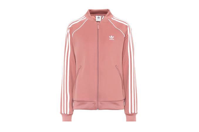 Adidas Originals Rose Salmon Coral Pink Long Sleeve Zip Up Superstar ...