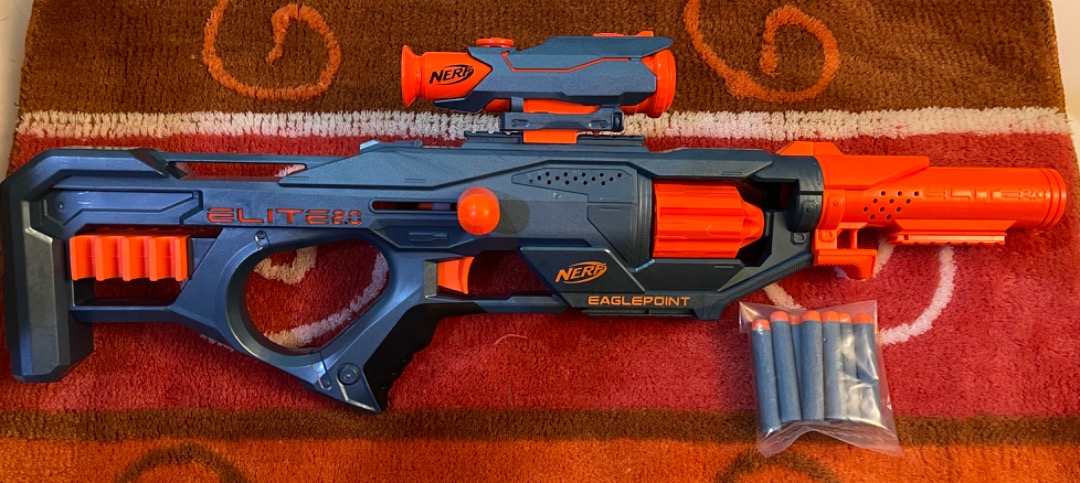All New Nerf Eaglepoint Elite 2.0 OT Orange Trigger-8 Rounders, Hobbies ...