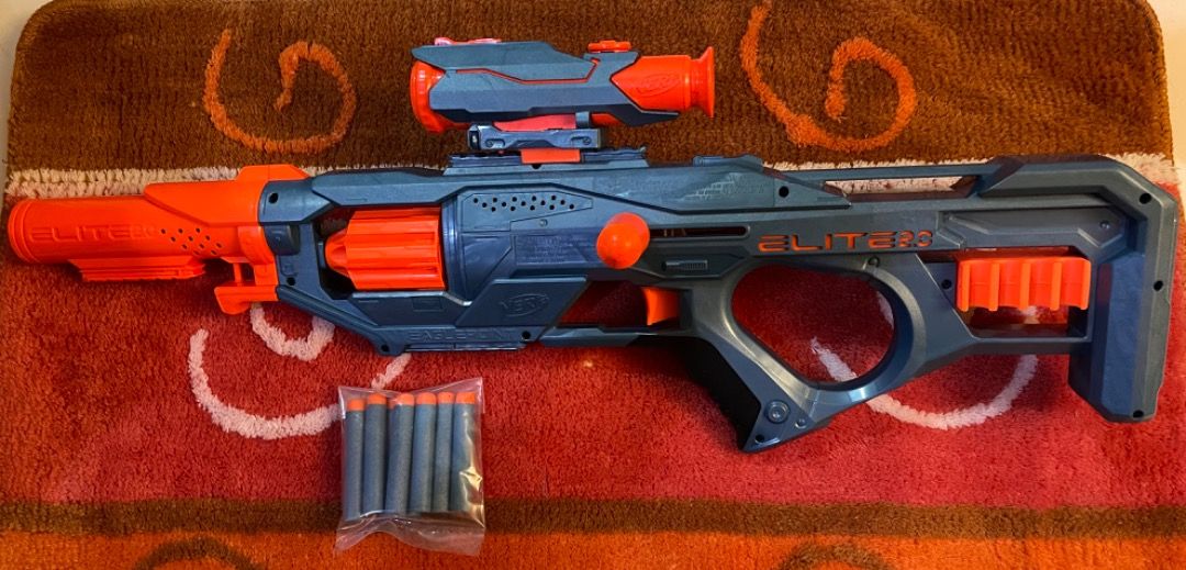 All New Nerf Eaglepoint Elite 2.0 OT Orange Trigger-8 Rounders, Hobbies ...