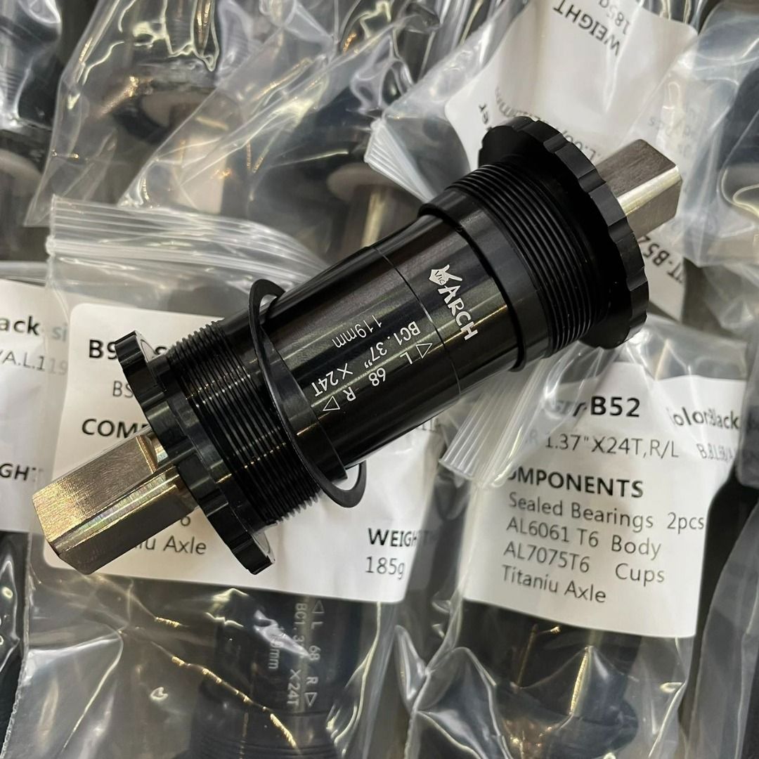 ARCH Titanium Axle Square Taper Threaded Bottom Bracket - Ceramic ...