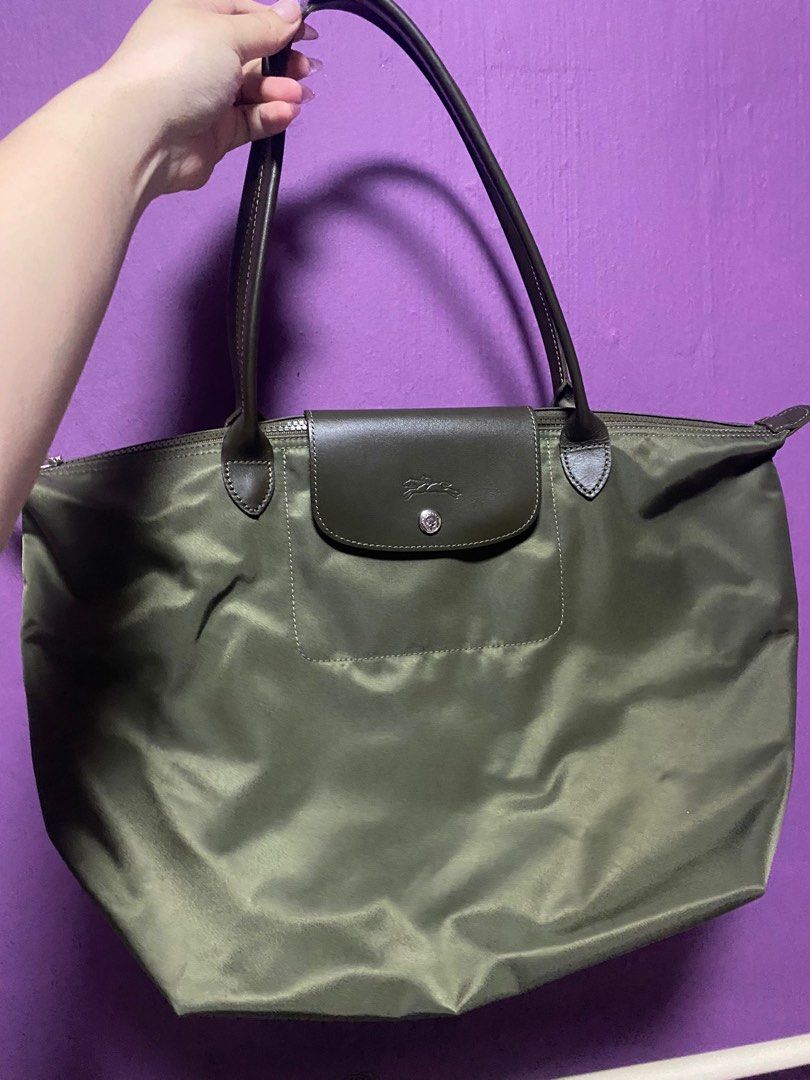 Army Green Longchamp, Women's Fashion, Bags & Wallets, Tote Bags on ...
