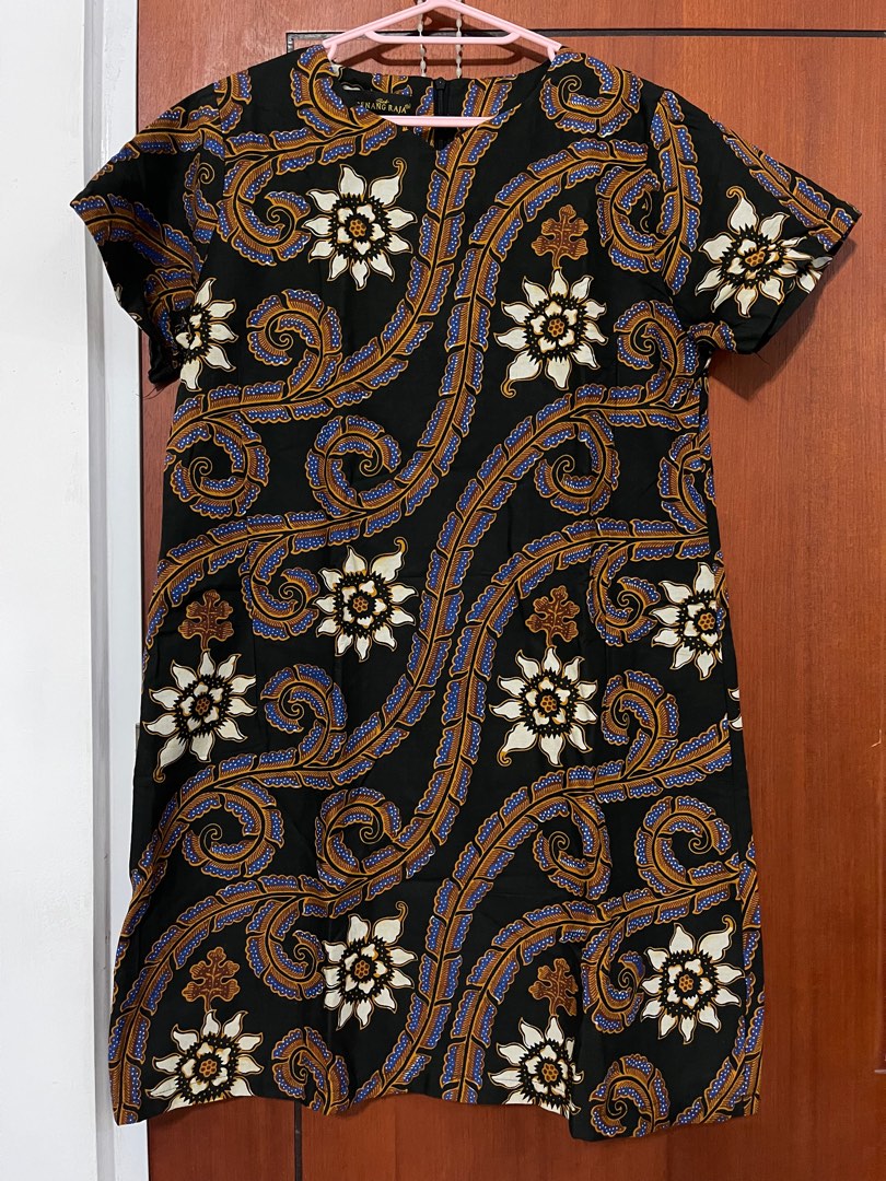 Batik Dress Benang Raja Premium, Fesyen Wanita, Pakaian Wanita, Gaun ...