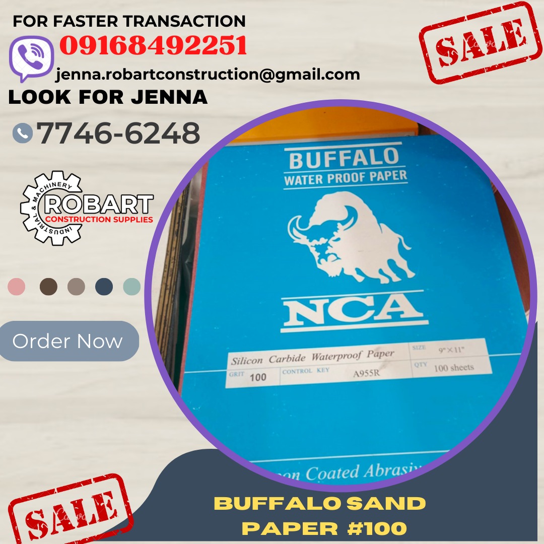 buffalo sand paper #100, Commercial & Industrial, Construction Tools ...